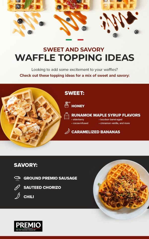 Sweet and Savory Waffle Topping Ideas - Premio Foods